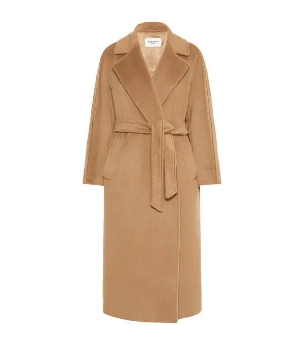 Max Mara Wool-blend Belted Coat - Beige