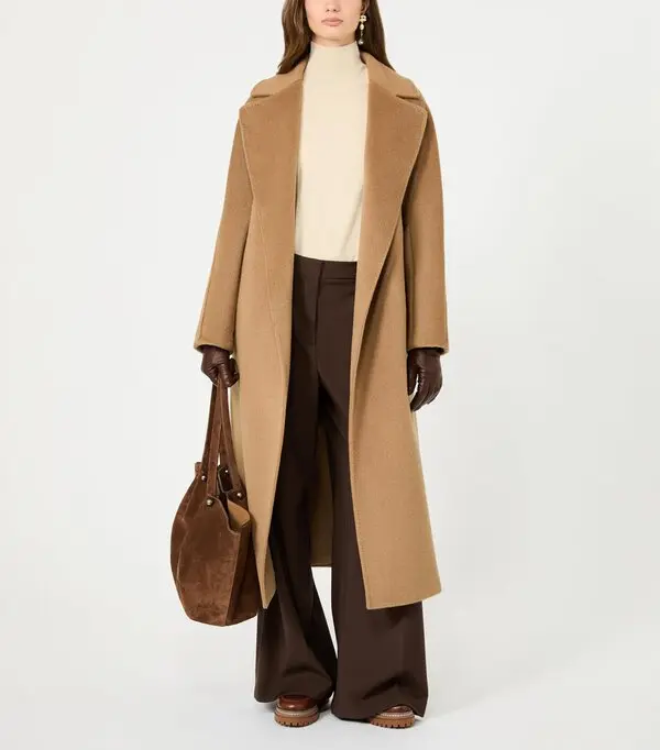 Max Mara Wool-blend Belted Coat - Beige