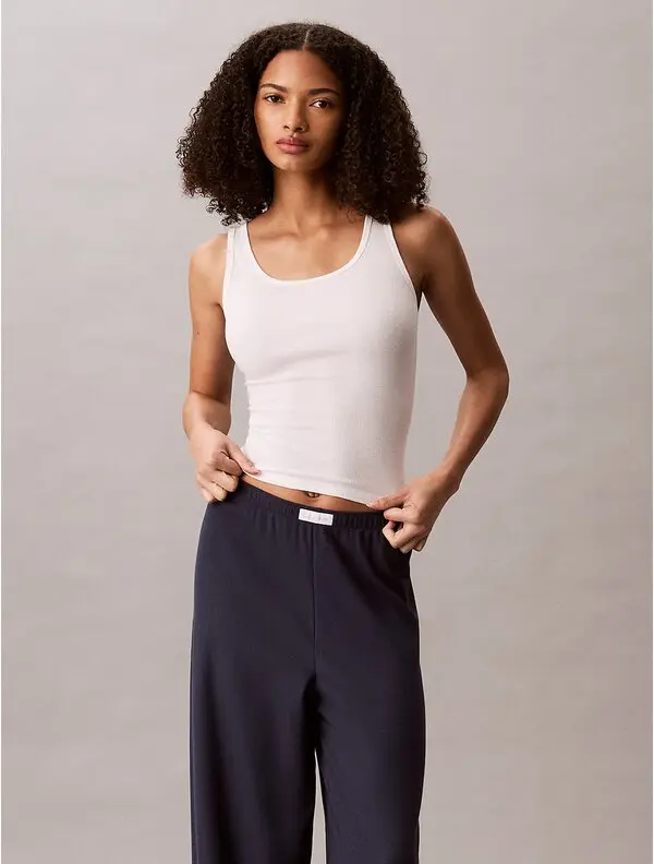 Calvin Klein Classic Comfort Cozy Waffle Pants - Blue Nights
