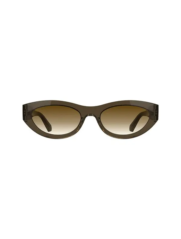 Calvin Klein Oval Sunglasses - Transparent Brown