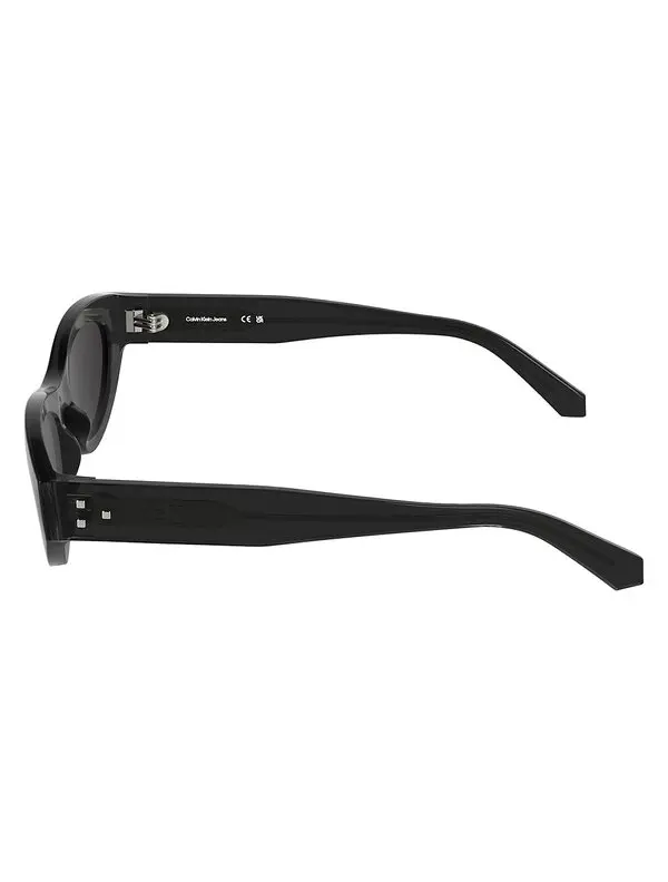 Calvin Klein Oval Sunglasses - Transparent Dark Grey