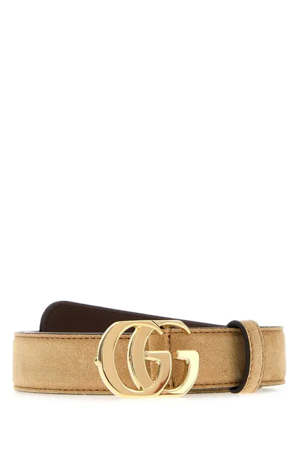 Gucci Sand Suede Belt - Brown