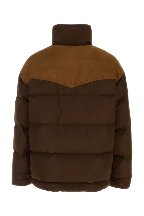 AMI Paris Polyester Blend Down Jacket - Brown