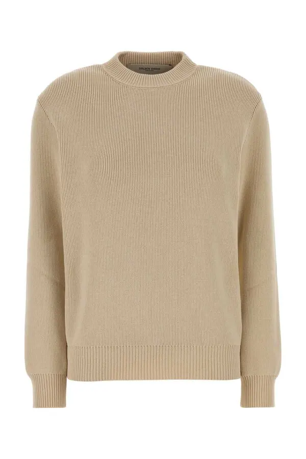 GOLDEN GOOSE Beige Stretch Cotton Blend Dany Sweater - Brown