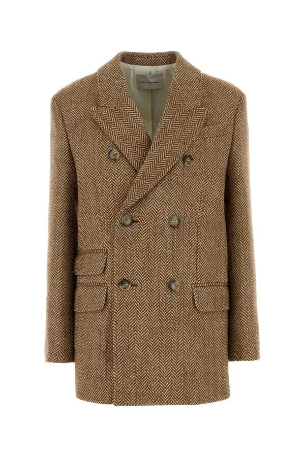 AMI Paris Embroidered Wool Blend Blazer
