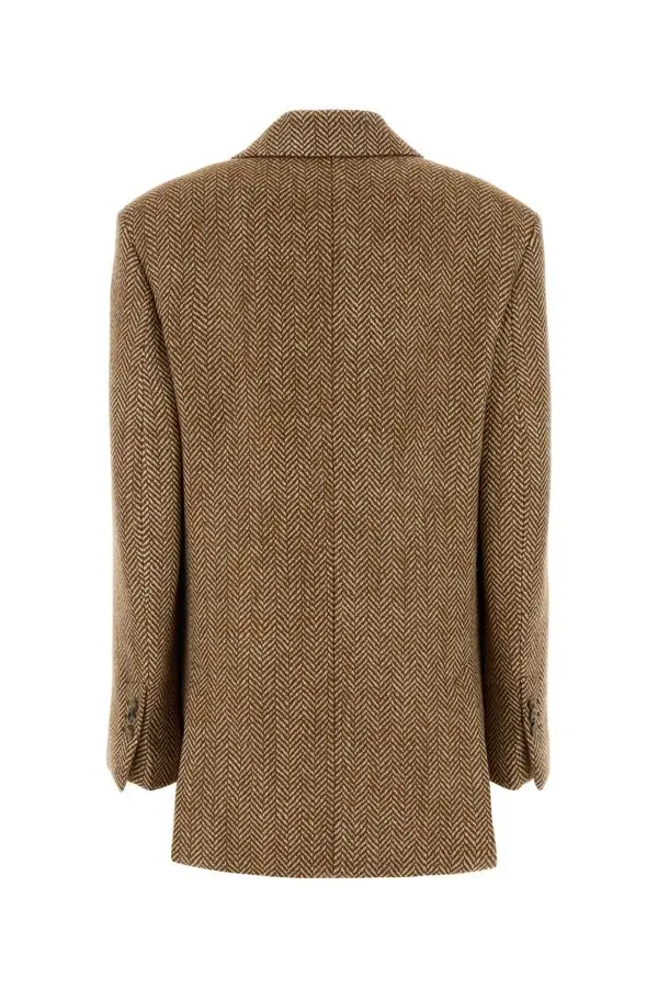 AMI Paris Embroidered Wool Blend Blazer