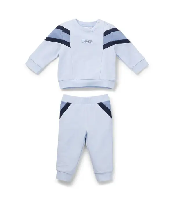 BOSS Baby Tracksuit In Stretch Cotton With Logo Prints