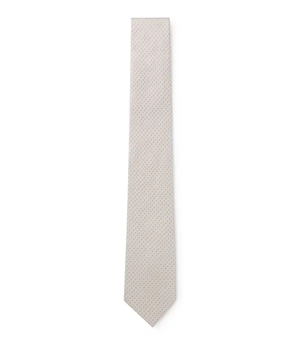 BOSS Italian-made Silk Tie With Jacquard Pattern