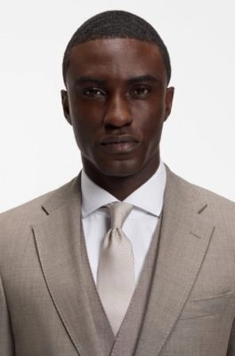 BOSS Italian-made Silk Tie With Jacquard Pattern