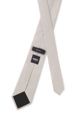 BOSS Italian-made Silk Tie With Jacquard Pattern