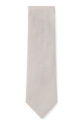 BOSS Italian-made Silk Tie With Jacquard Pattern