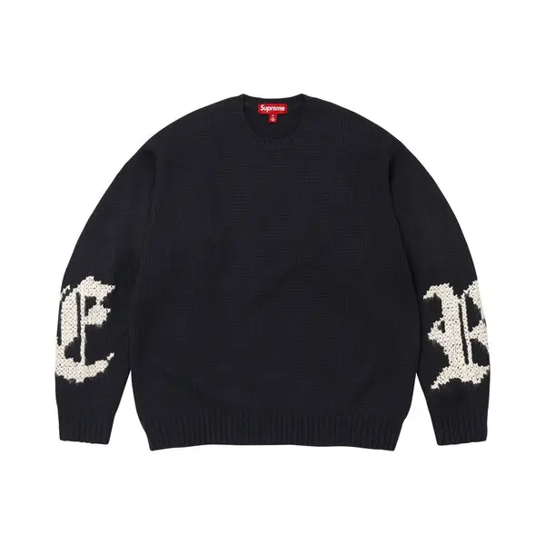 Supreme Cross Stitch Logo Sweater - Black