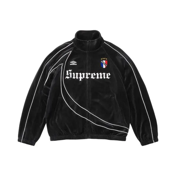Supreme X Umbro Velour Track Jacket - Black