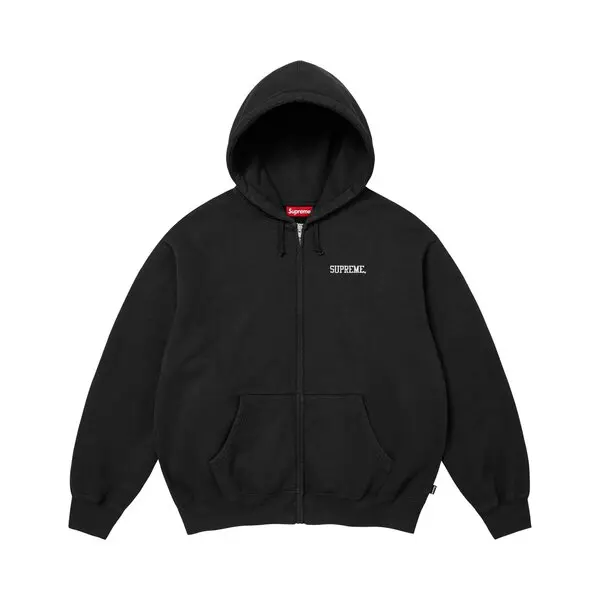 Supreme Blessed Appliqué Zip Up Hooded Sweatshirt