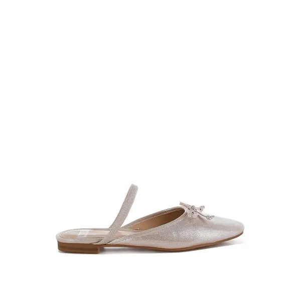 RAG & CO Opalia Glitter Ballet Mules In Champagne By - Gold