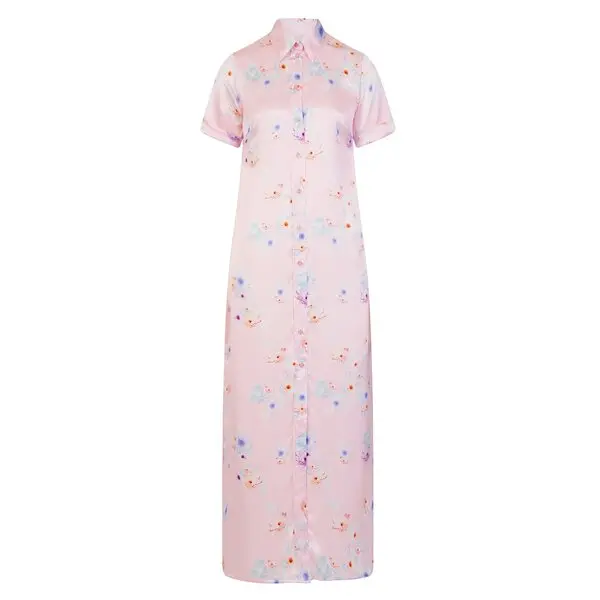 SOPHIE CAMERON DAVIES Silk Maxi Dress Beach Flower
