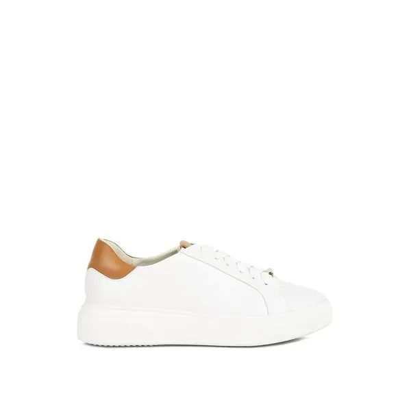 RAG & CO Schick Lace Up Leather Sneakers In Tan By