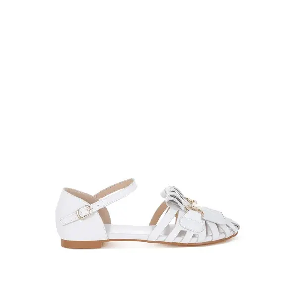 RAG & CO Ramita Horsebit Fringe Flat Sandals In By