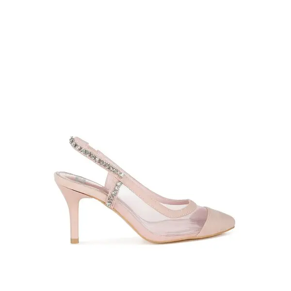 RAG & CO Yaga Stiletto Heel Slingback Sandals In By - Pink