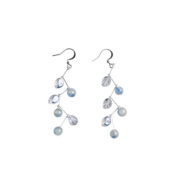 HEARTFELT LAYERS Tree Branch Chandelier Earrings Kyanite - Blue