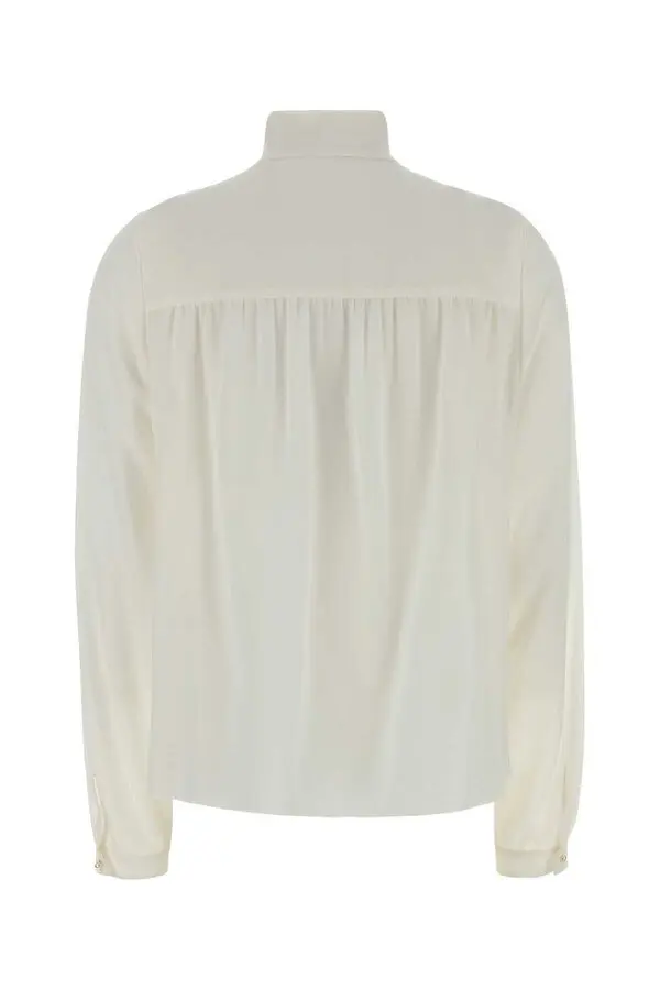 Valentino Garavani Ivory Crepe Shirt - White