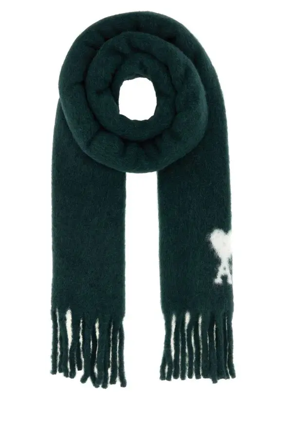 AMI Paris Bottle Alpaca Blend Scarf