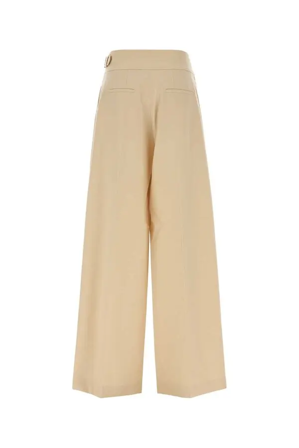 Zimmermann Sand Stretch Wool Valiant Wide-leg Pant