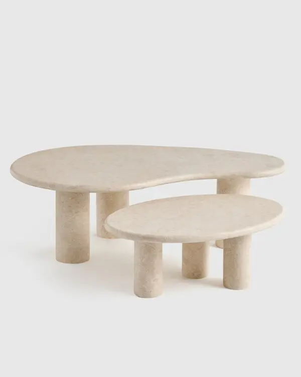 Quince Marble Nesting Coffee Table Set