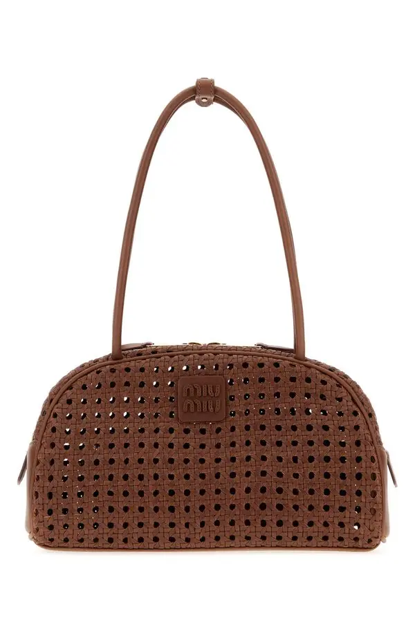 Miu Miu Leather Beau Shoulder Bag - Brown