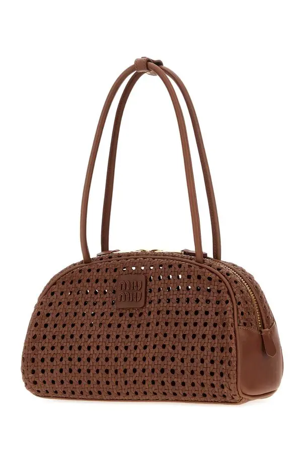 Miu Miu Leather Beau Shoulder Bag - Brown
