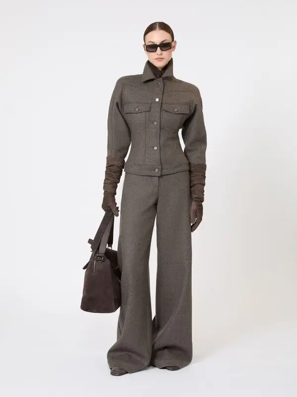 Max Mara Felted Wool Trucker Jacket