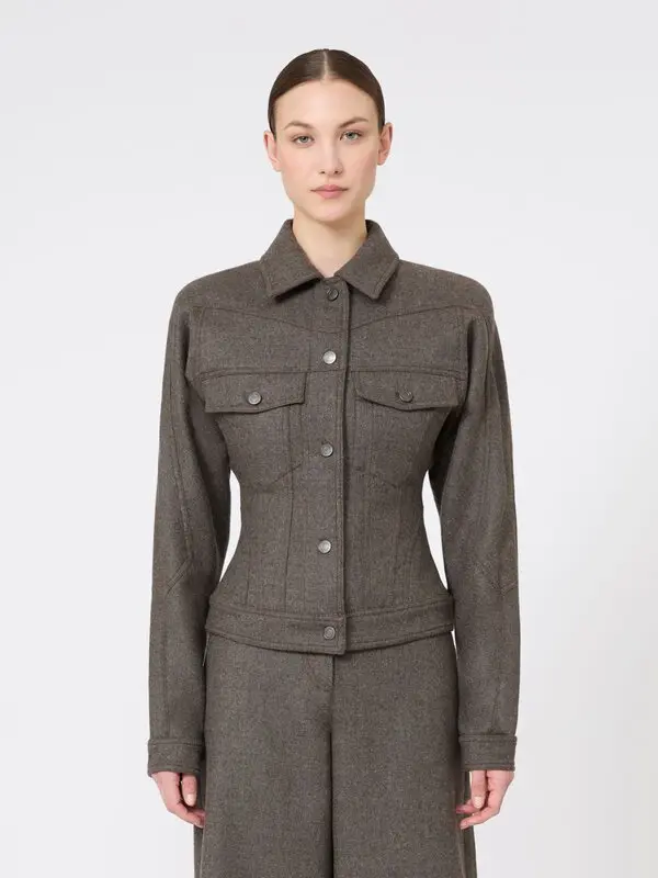 Max Mara Felted Wool Trucker Jacket