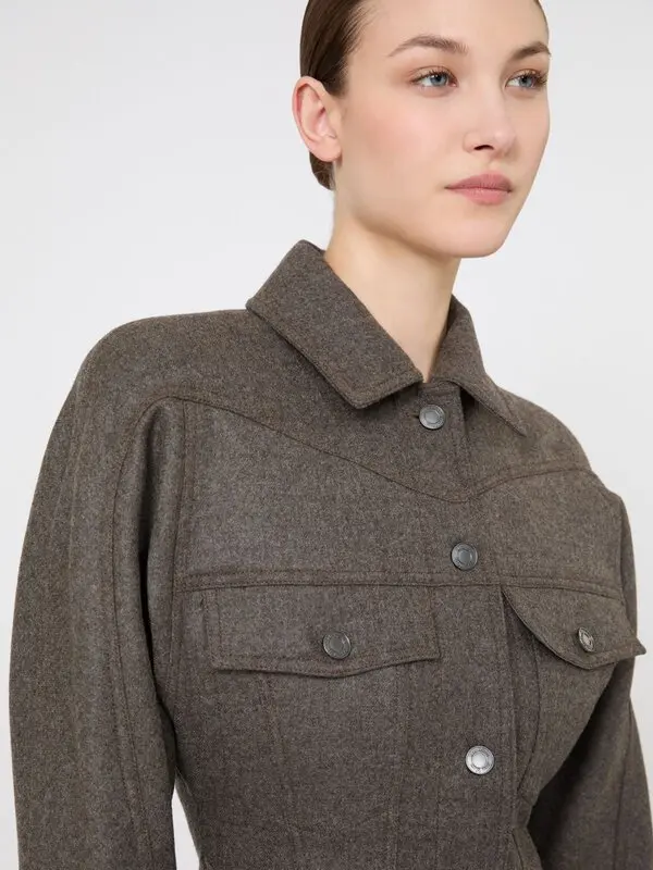 Max Mara Felted Wool Trucker Jacket