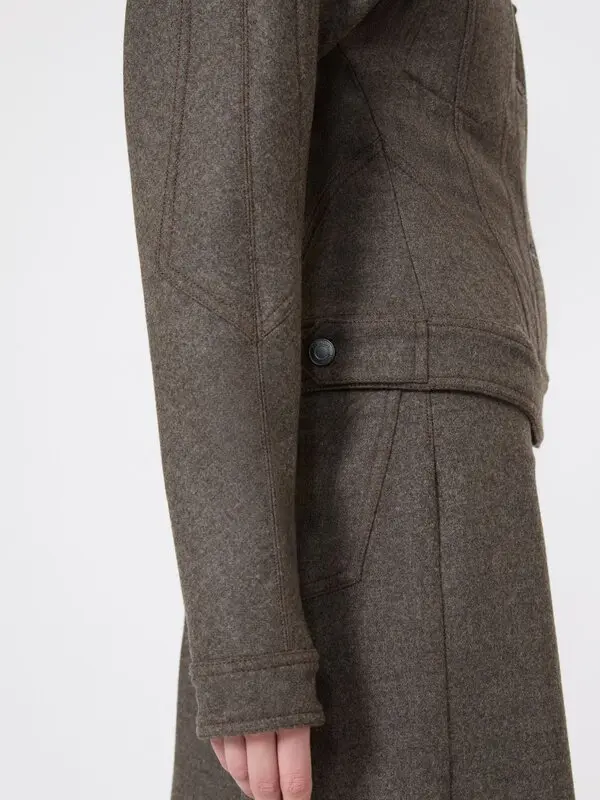 Max Mara Felted Wool Trucker Jacket