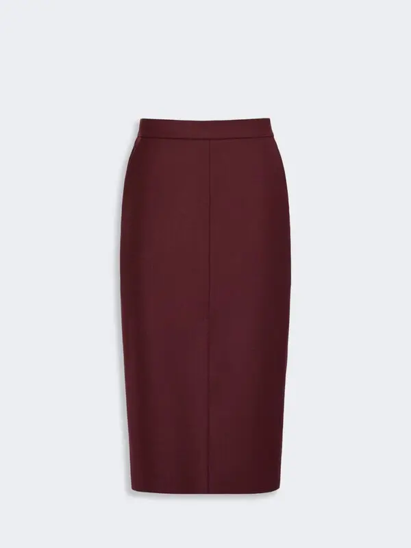 Max Mara Wool Flannel Midi Skirt