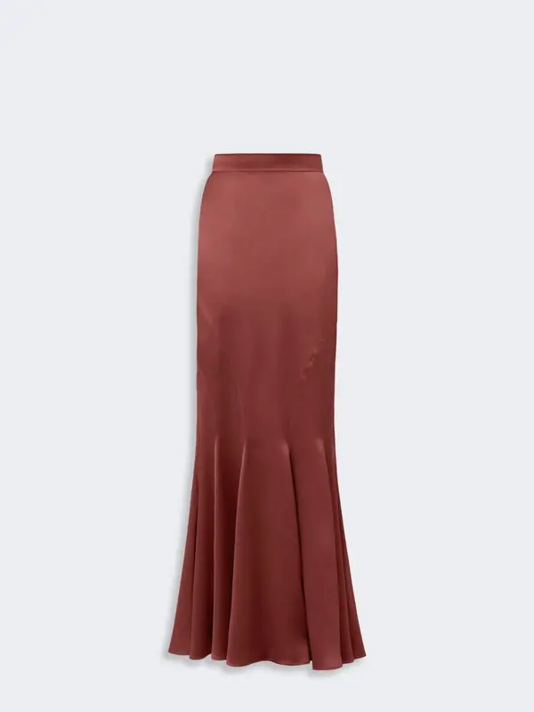 Max Mara Long Silk Satin Skirt