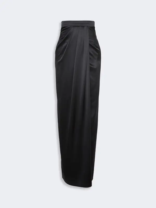 Max Mara Long Silk Satin Skirt