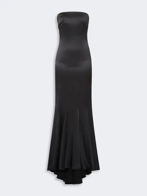 Max Mara Silk Satin Bustier Dress