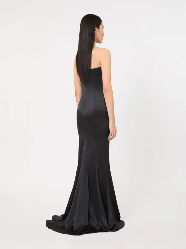 Max Mara Silk Satin Bustier Dress