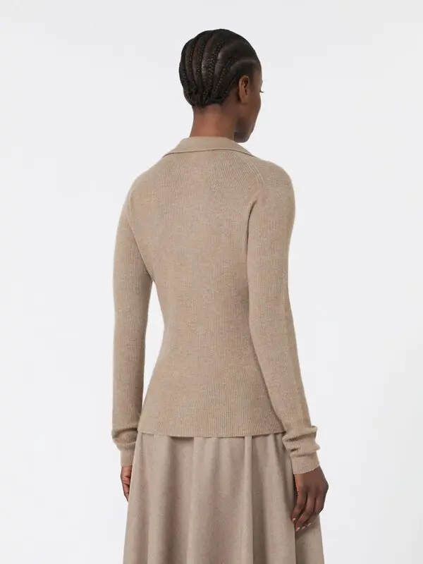 Max Mara Cashmere Yarn Polo Sweater - Sand