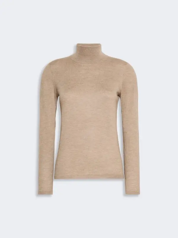 Max Mara Cashmere Yarn Polo-neck Sweater - Sand