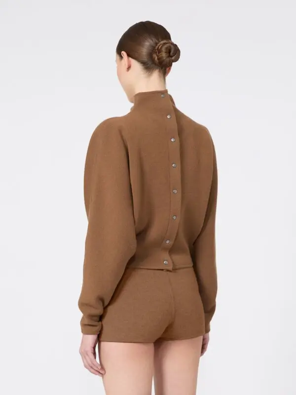Max Mara Wool And Cashmere Cropped Jumper - Camel