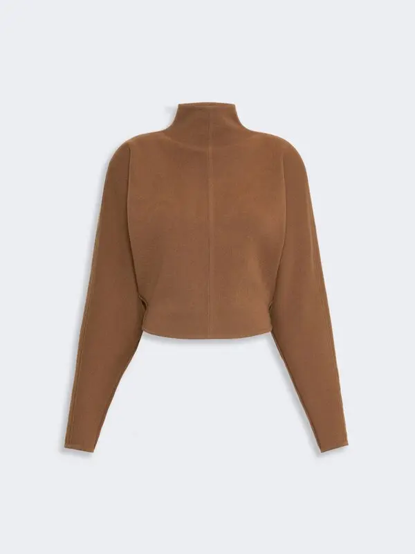 Max Mara Wool And Cashmere Cropped Jumper - Camel