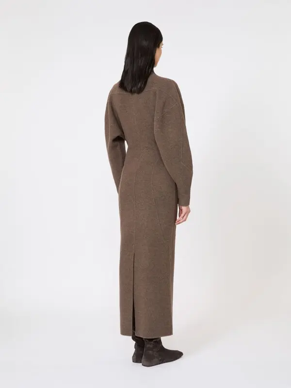 Max Mara Wool And Cashmere Jersey Dress - Mud