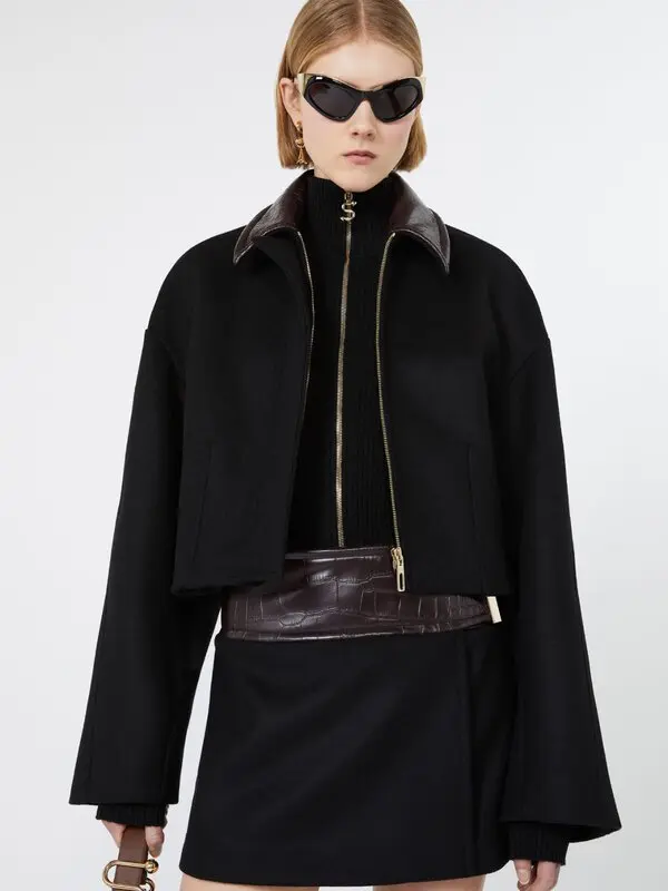 Max Mara Boxy Pure Wool Jacket - Black