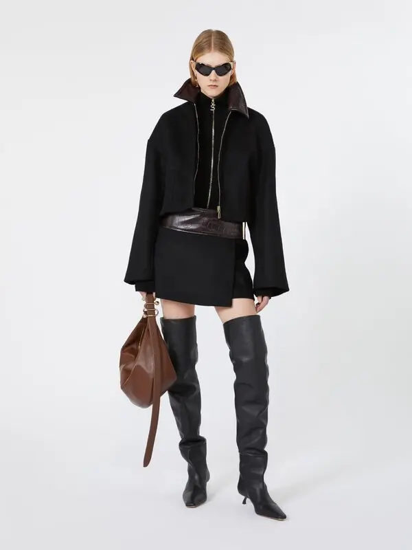Max Mara Boxy Pure Wool Jacket - Black