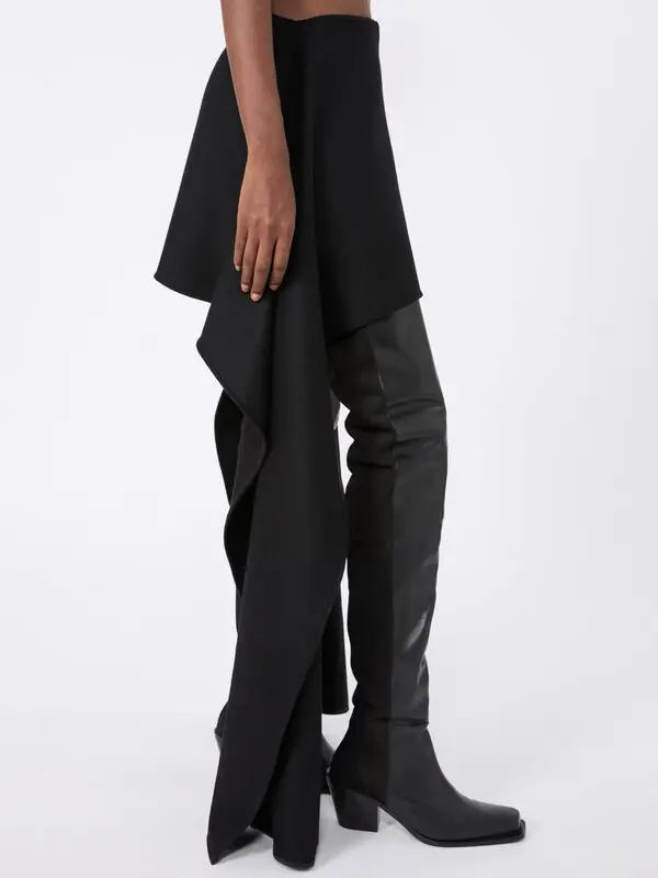 Max Mara Draped Wool Mini Skirt
