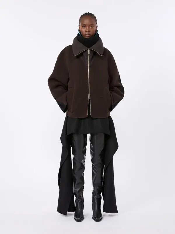 Max Mara Draped Wool Mini Skirt