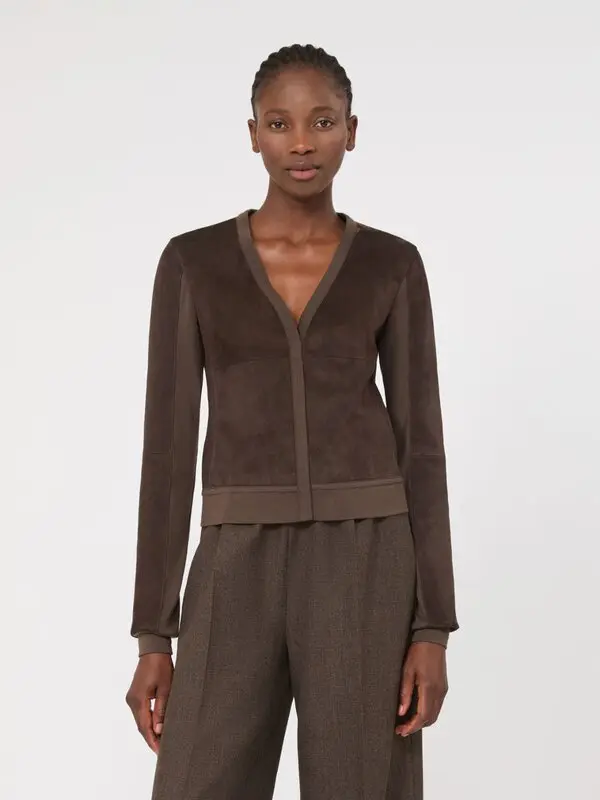 Max Mara Wool Jersey Cardigan - Mud
