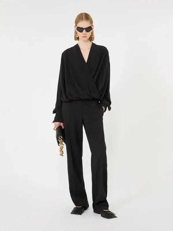 Max Mara Loose-fit Pure Silk Shirt - Black